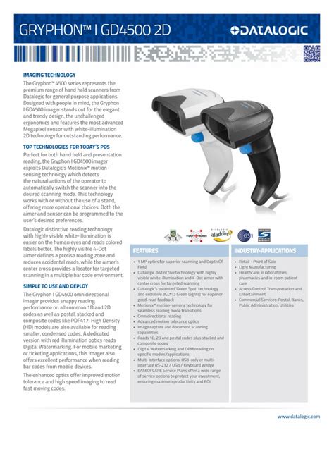 Wired Corded Barcode Scanner Datalogic Handheld At In New Delhi
