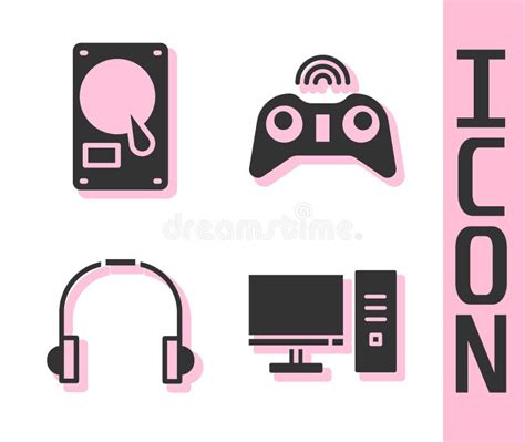 Monitor Hard Drive Gpu Ram Computer Stock Vector Illustration Of Button Element 263166710