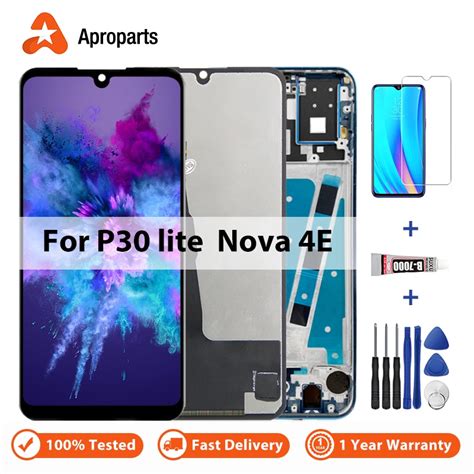For Huawei P30 Lite Nova 4e LCD Display Touch Screen Digitizer Assembly MAR L01A MAR LX1M MAR