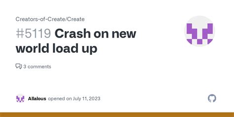 crash on new world load up · issue 5119 · creators of create create