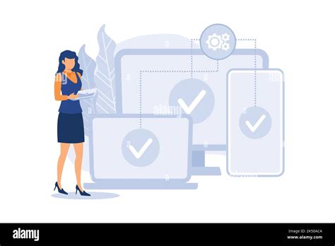 Cross Platform Development Flat Modern Design Illustration Stock Vector Image And Art Alamy