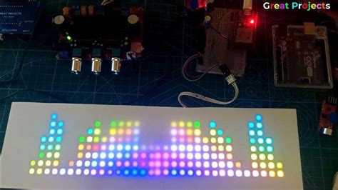 ArduinoFFT With X WS RGB Led Matrix X Band