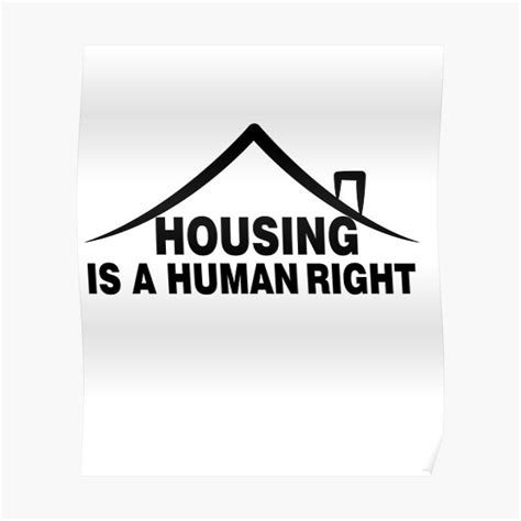 Póster La Vivienda Es Un Derecho Humanofalta De Viviendaderechos