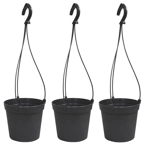 Artplast 3 Vasos Cilíndricos Ø 16 Cm Com Ganchos De Polipropileno