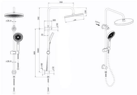 Gabe Twin Shower On Rail T7808bn Brushed Nickel Choice Supplies
