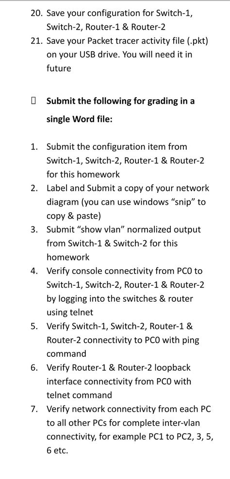 solved homework 4 trunking and routing vlans csce 4535