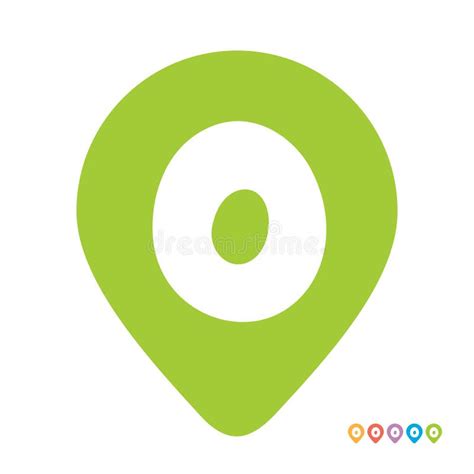 字母o位置地图标志符号初始于gps指针图标矢量插图字母或与绿色地图标志符组合 向量例证 插画 包括有 图象 绿色 358651931