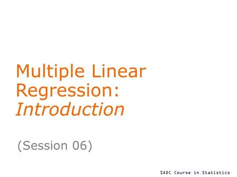 Ppt Multiple Linear Regression Introduction Powerpoint Presentation