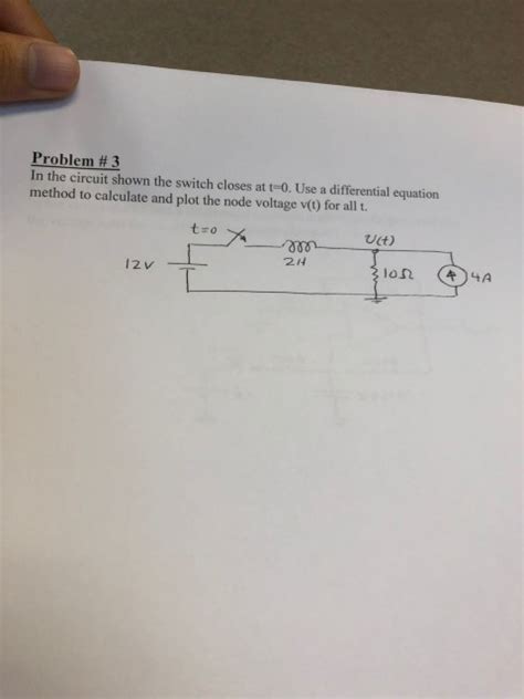 Solved Problem 3 In The Circuit Shown The Switch Closes At