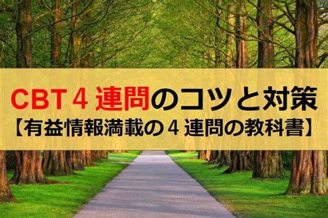 Cbt4連問のコツと対策【有益情報満載の4連問の教科書】 医学生ぷるすけの資産形成