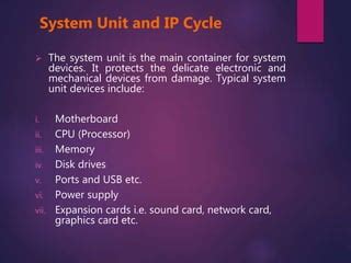 System Unit And Ip Cycle PPTX System Unit And Ip Cycle PPTX
