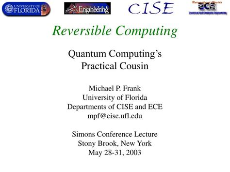 Ppt Reversible Computing Powerpoint Presentation Free Download Id