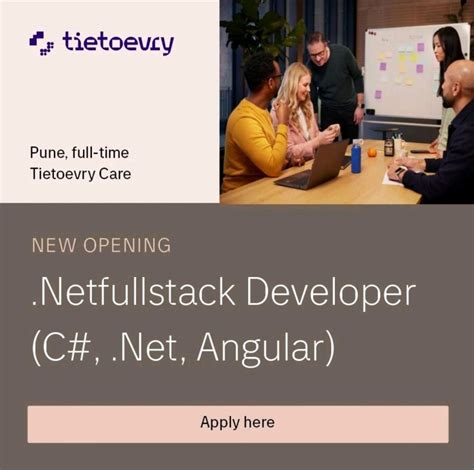Aavez Shaikh On Linkedin Hello Tietoevry Is Seeking A Net Fullstack