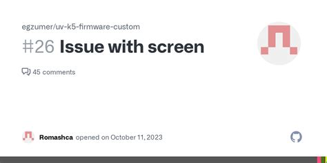 Issue With Screen Issue 26 Egzumer Uv K5 Firmware Custom GitHub