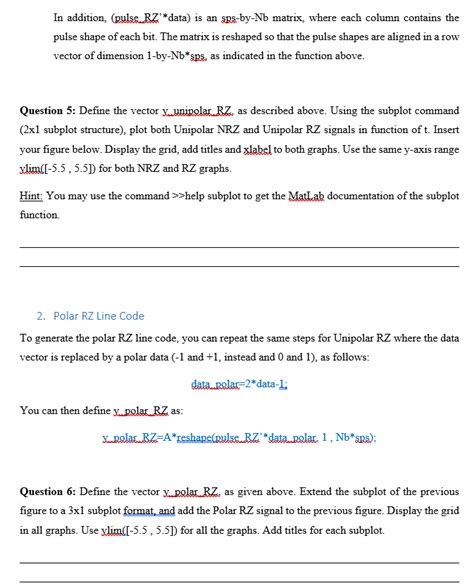 II NRZ Signaling Unipolar And Polar Binary Line Chegg Com