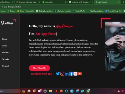Dynamic And Interactive Personal Portfolio Website For Web Development Upwork