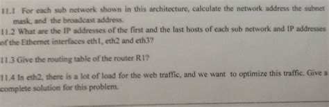 Solved Ll Consider The Following Network Design Router R Chegg