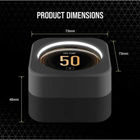 Corsair Icue Elitecpu Cooler Lcd Display Upgrade Kit 2 1 Screen Size 30hz 16 7m Display