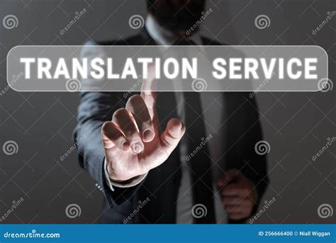Conceptual Display Translation Service Business Showcase The Equivalent Target Language From