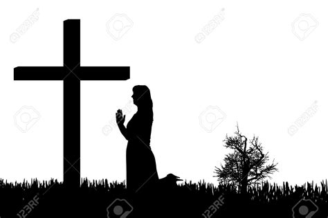 Woman Praying At Cross Clipart 20 Free Cliparts Download Images On