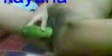Malay Wifey With Cucumber