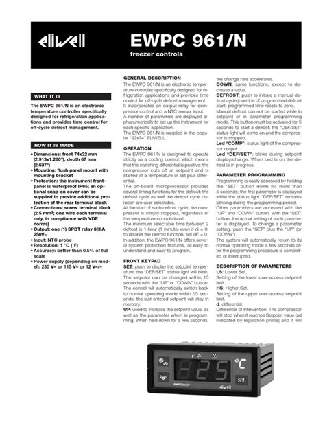 Ewpc961n Manual En Pdf Parameter Computer Programming Relay