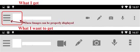Android Increasing Actionbars Height But Action Icons Dont Occupy