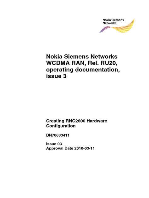 Rnc2600 Creating Hw Config Pdf Computing