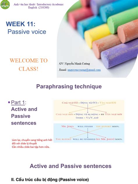 W11 Passive Voice Pdf Aroma Of Wine Materials Science