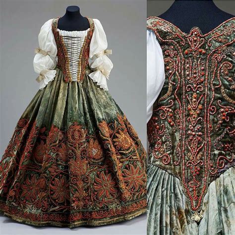 17th Century Hungarian Wedding Dress Medieval Beads