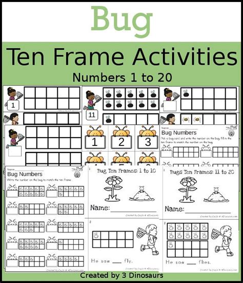 Bug Ten Frame Activities No Prep Hands On Artofit