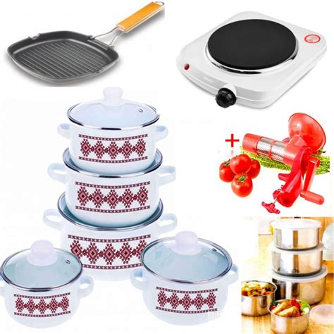 Vanora 10 Piese Aragaz Electric Aparat De Rosii Tigaie Grill