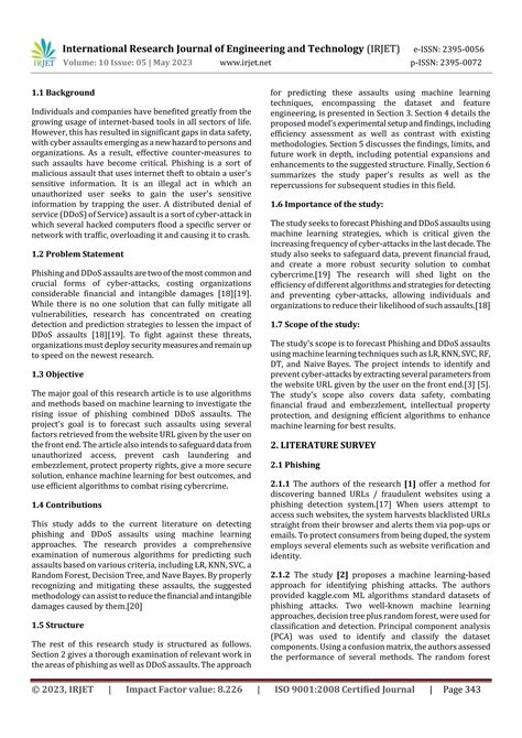 Examining The Emerging Threat Of Phishing And Ddos Attacks Using Machine Learning Models Pdf