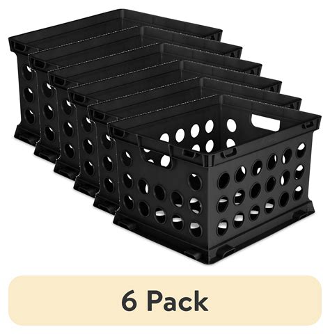 6 Pack Sterilite File Crate Versatile Plastic Bin Letter Or Legal
