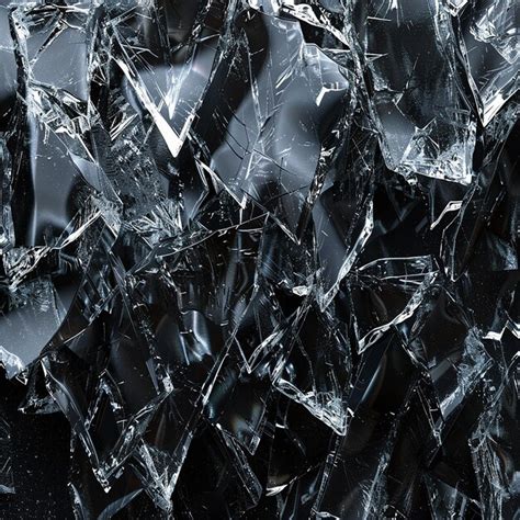 Cracked Glass Texture With Intricate Shatter Patterns On A Dark