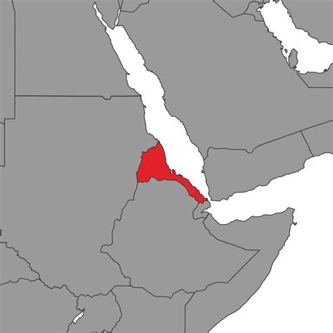 Premium Vector Eritrea On World Map Vector Illustration