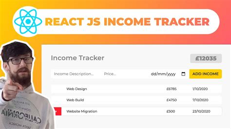 How To Make Income Tracker In React React Js Guru