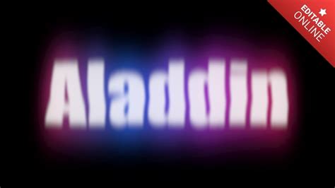 Aladdin Glowing Ghost Text Effect Generator