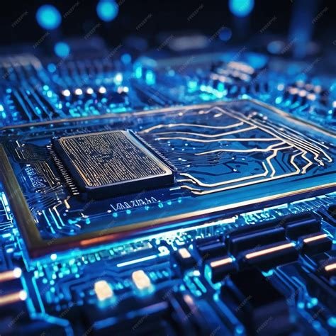 Advanced Technology Concept Visualization Circuit Board Cpu Processor