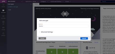 how to create casetype in pega 8 1 platform support center