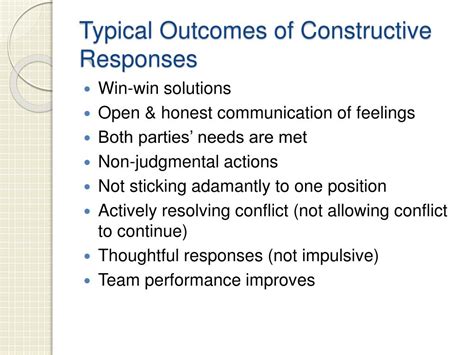 Ppt Creating Positive Outcomes When Conflict Occurs Powerpoint