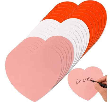 48 Piezas Grandes De Papel Forma De Corazón Recortable Cuotas Sin
