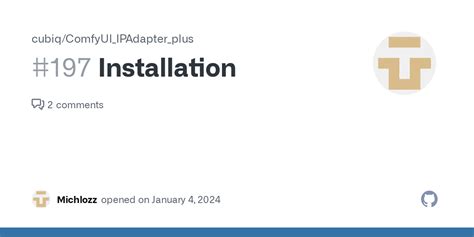 Installation Issue Cubiq ComfyUI IPAdapter Plus GitHub