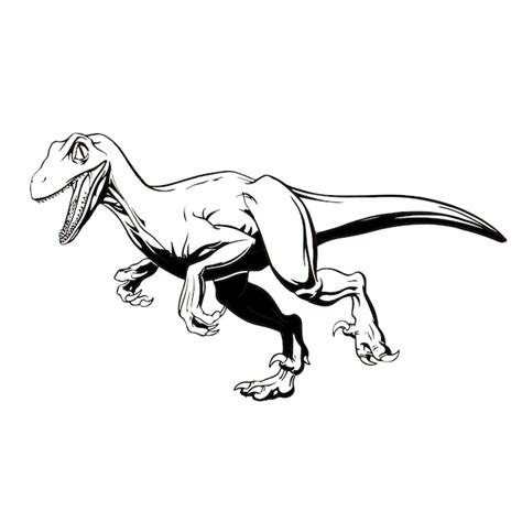 Velociraptor Outline Tattoo