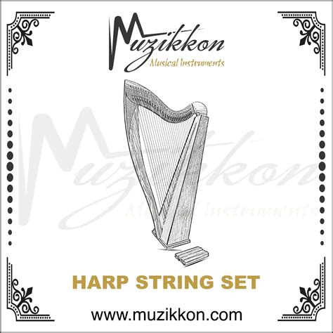 22 String Trinity Crested Harp String Set Muzikkon