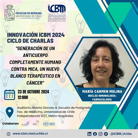 Innovación Icbm Ciclo De Charlas 23 De Octubre Dra María Carmen
