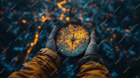 Navigating Complexity Person With A Compass In Front Of A Complex Network Background With A Map