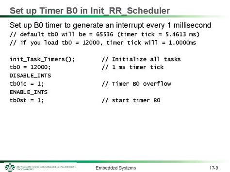 round robin nonpreemptive scheduler lecture 17 embedded systems