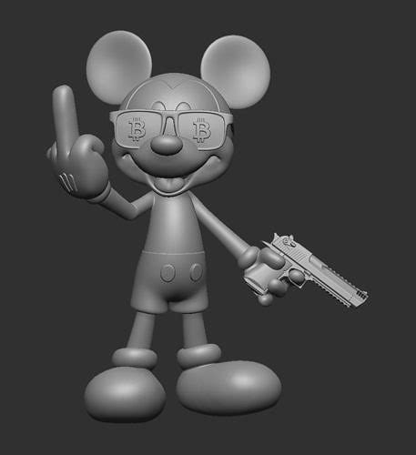 Mickey Mouse Bit Coin 3d Model 3d Printable Cgtrader
