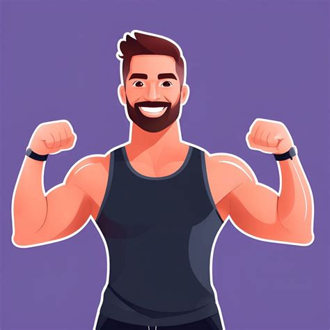 Animated Fit Man Flexing Free Download Ai Scribbles